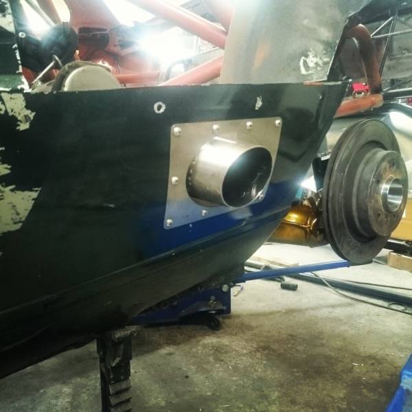Side Pipe Exhaust Stainless Plate - SRS concept