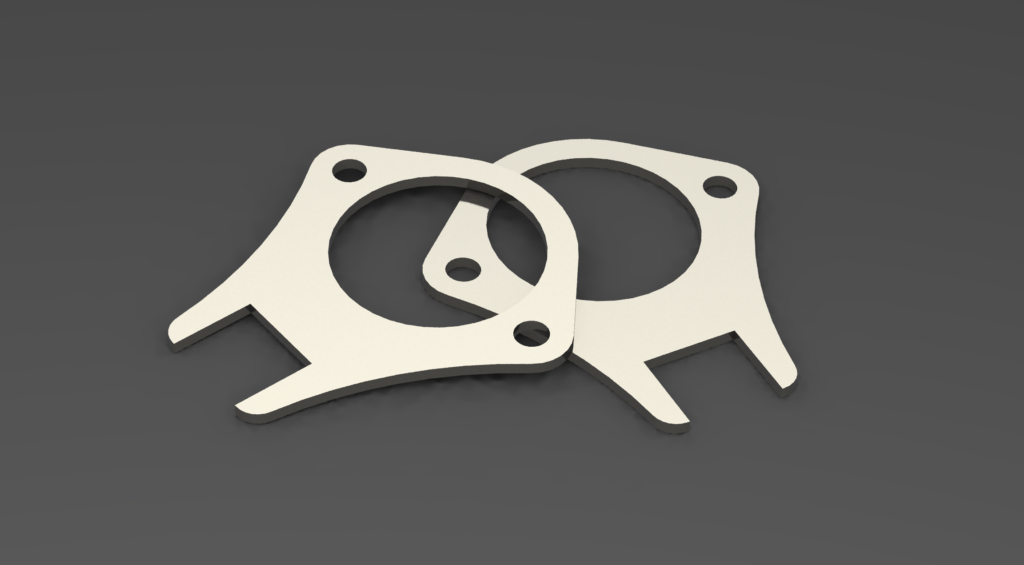 E46 Rear Shock Tower Brace Bar Plates ( stainless ) - SRS concept